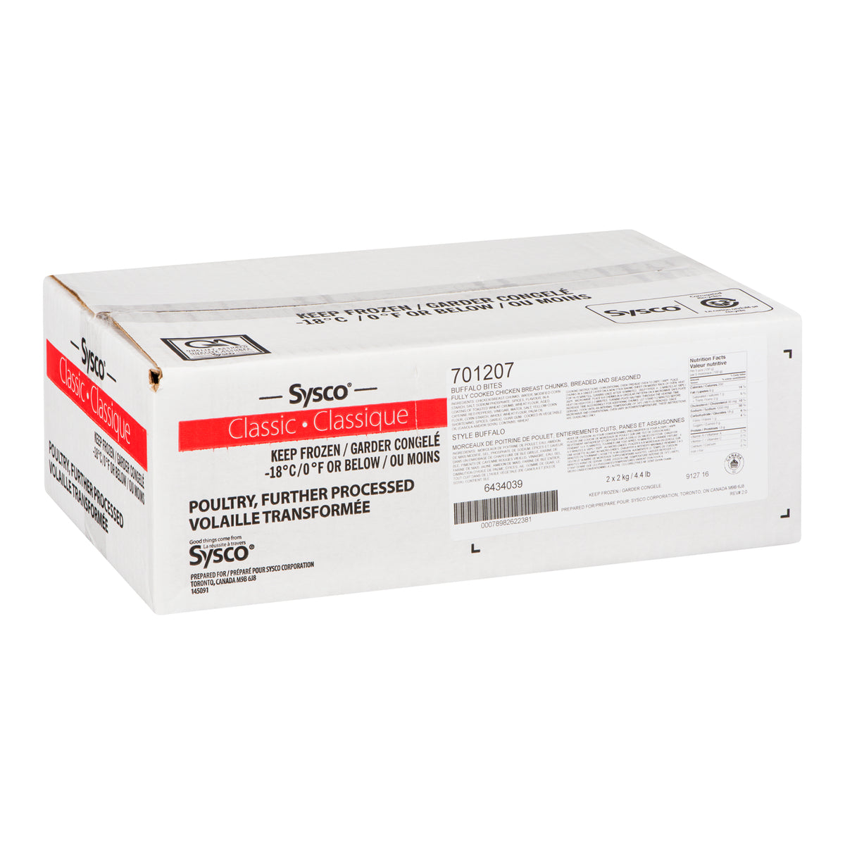 Sysco Classic Breaded Chicken Buffalo Bites 2x2kg [$22.49/kg] [$10.20/