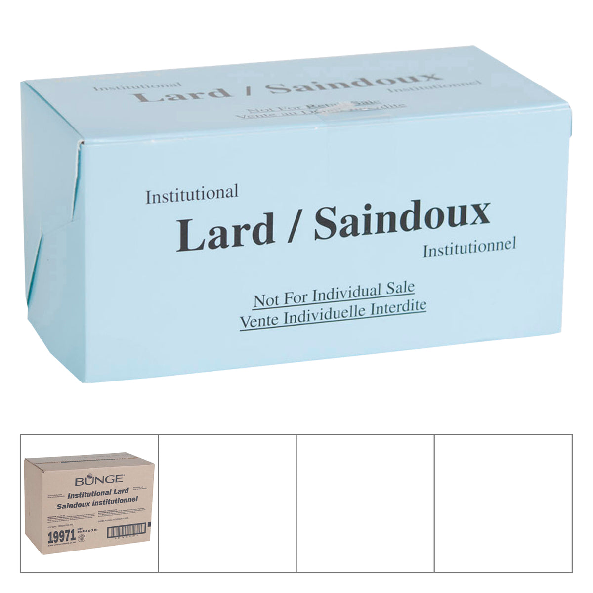 Bunge Foods Lard 36x454g [$1.94/ea]