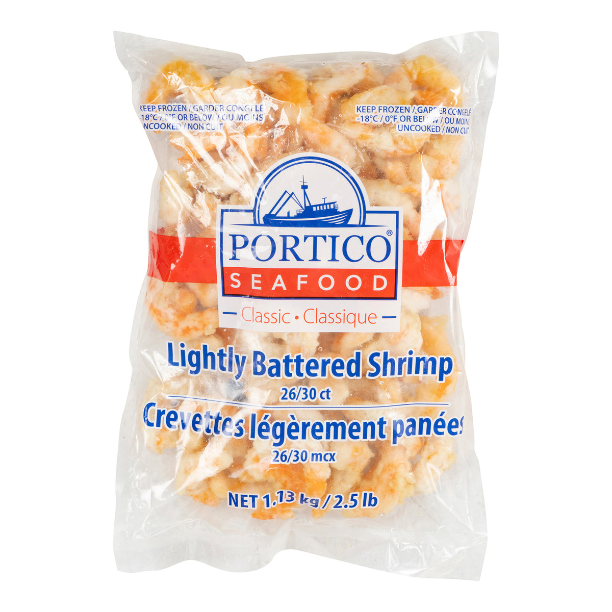 Portico Lightly Battered Shrimp 2x1.13kg [$30.96/kg] [$14.04/lb]